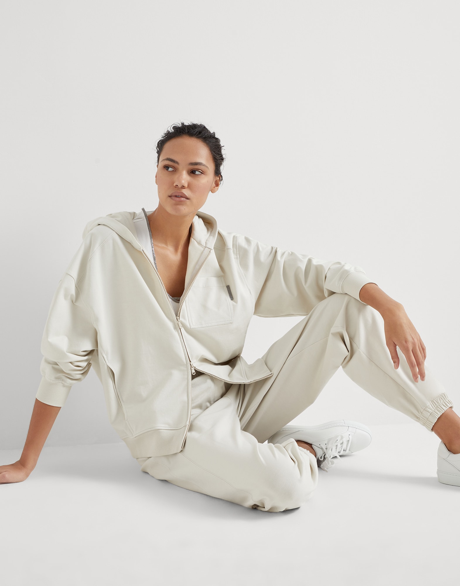 Lightweight French terry sweatshirt (242MH827HA706C9597) for Woman ...