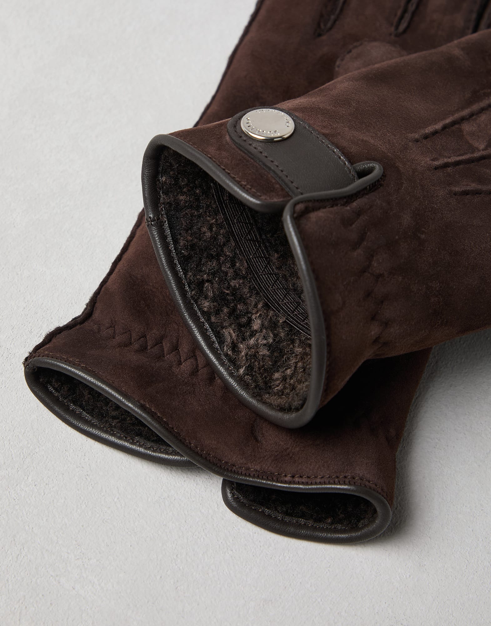 Shearling gloves (242MPMLV93608C1360) for Man | Brunello Cucinelli