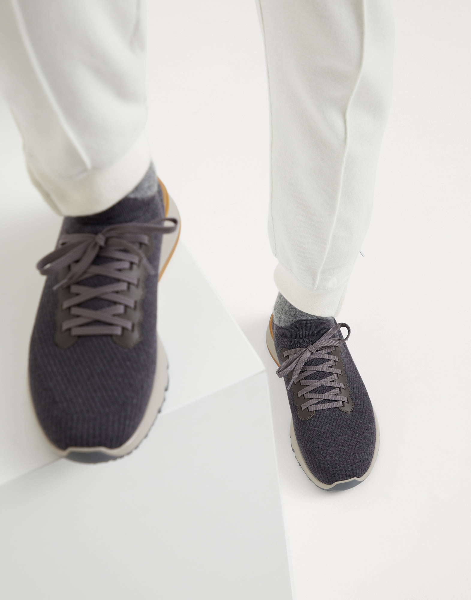 Knit runners (242MZUWLBO253CBB82) for Man | Brunello Cucinelli Knit runners (242MZUWLBO253CBB82) for Man | Brunello Cucinelli