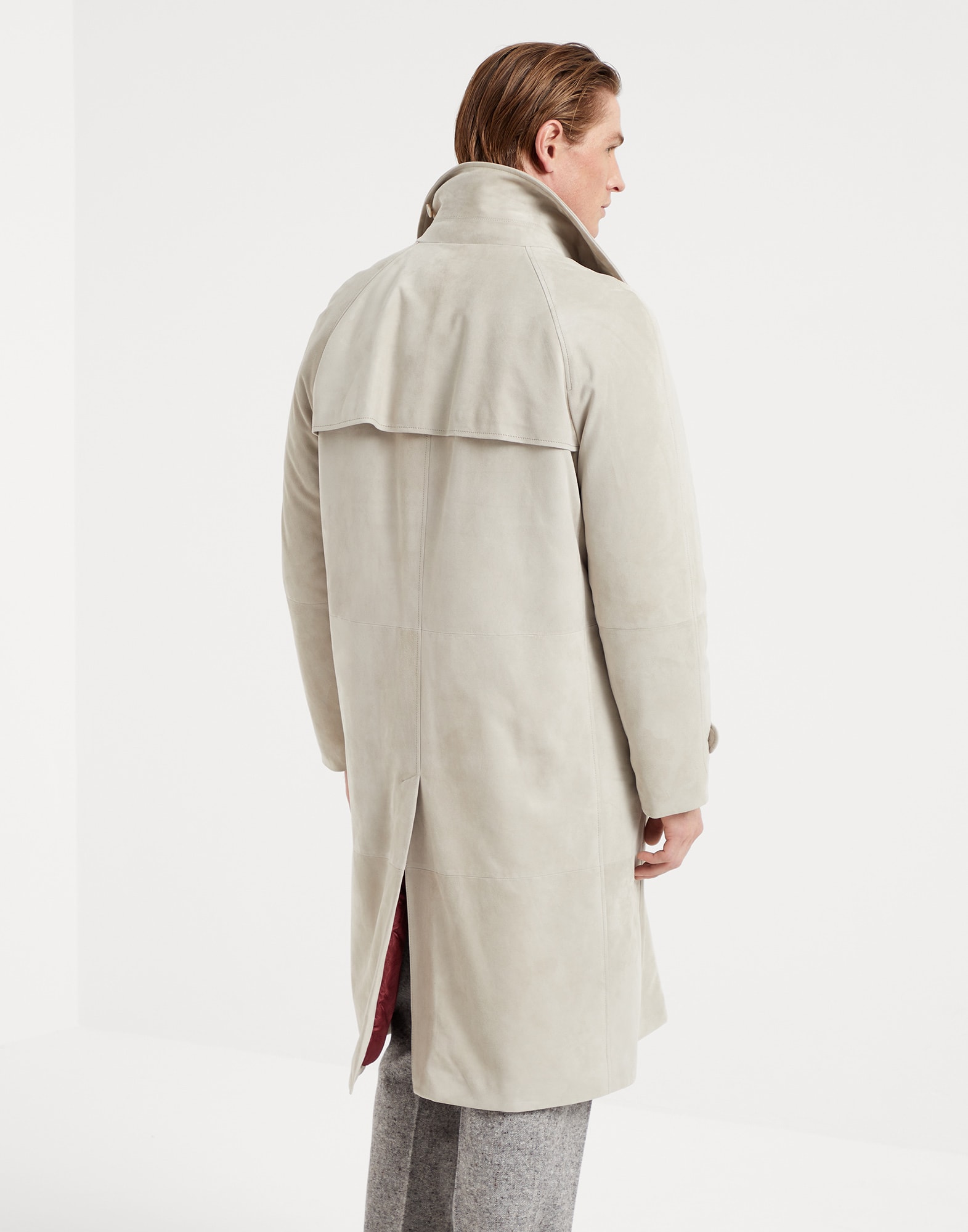 Suede overcoat (242M0PCL2021CTP82) for Man | Brunello Cucinelli