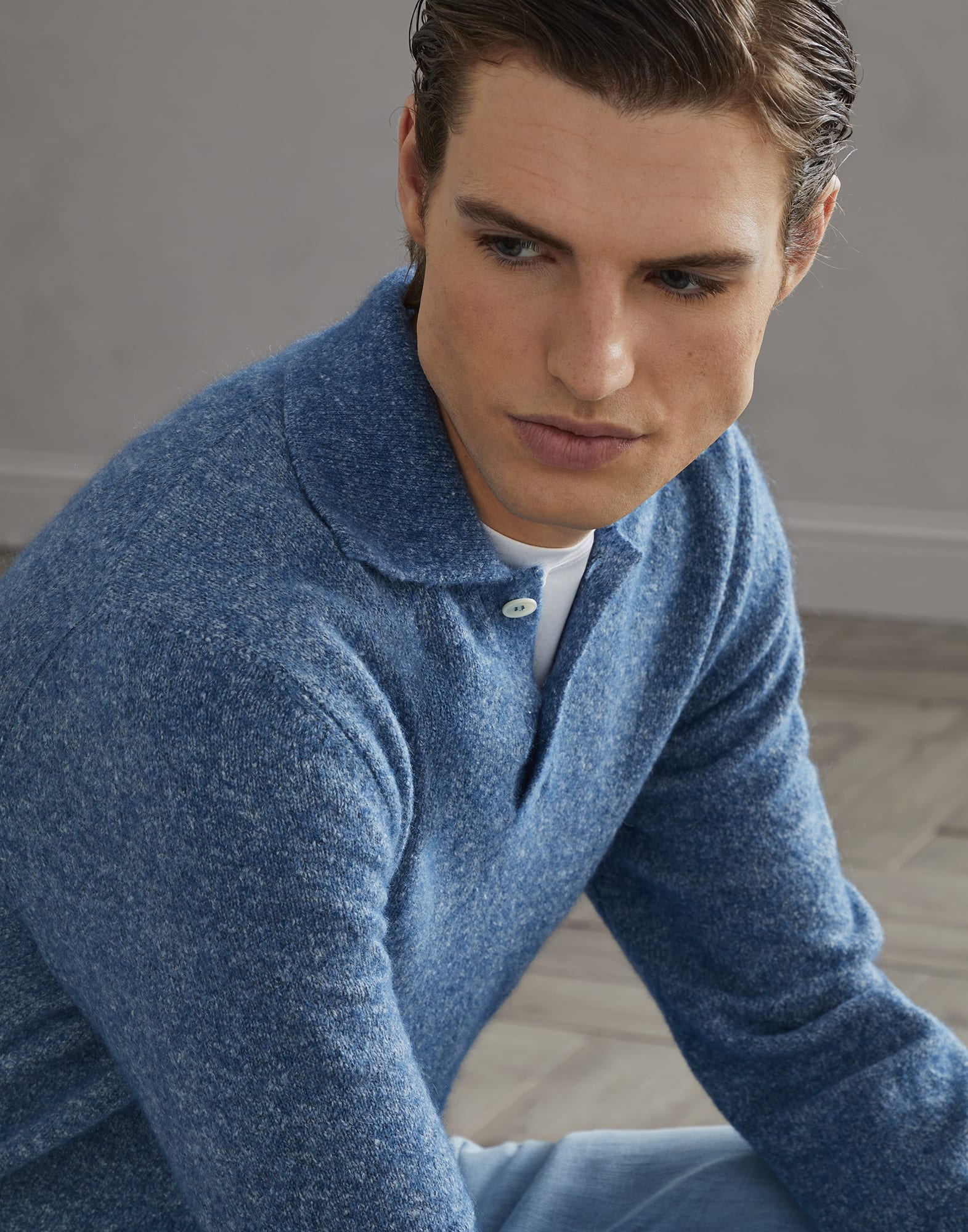 Knop yarn knit polo