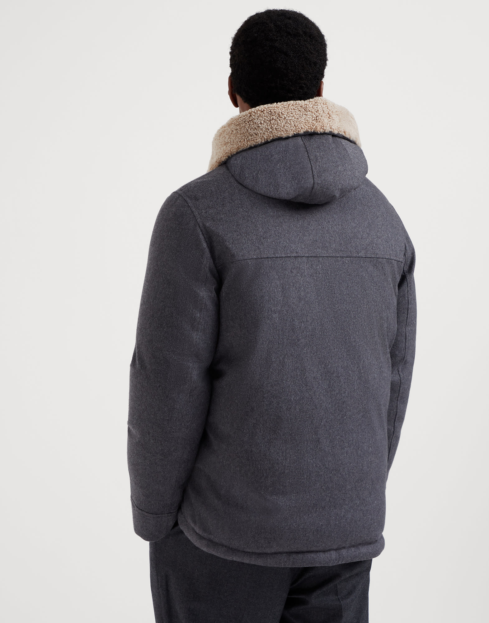 Bonded wool down parka