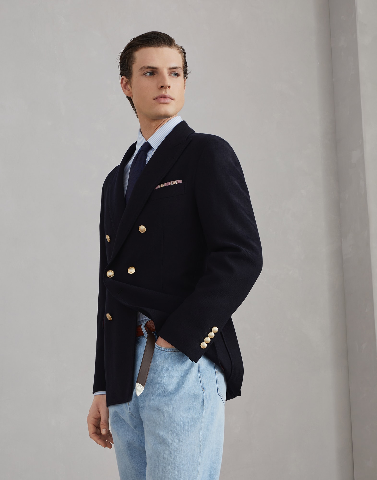 Unconstructed blazer (242MY4487BPDEC015) for Man | Brunello Cucinelli