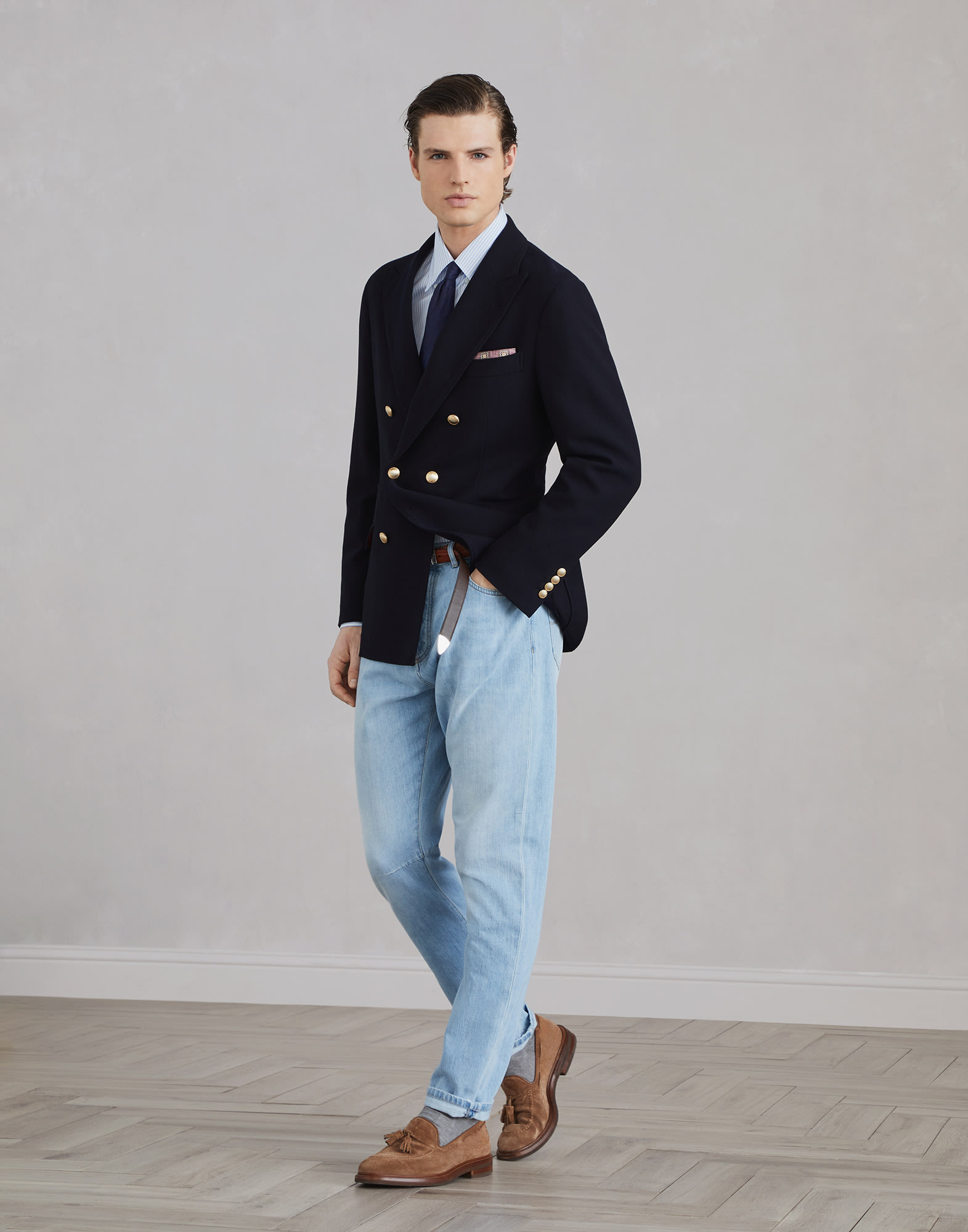 Unconstructed blazer (242MY4487BPDEC015) for Man | Brunello Cucinelli