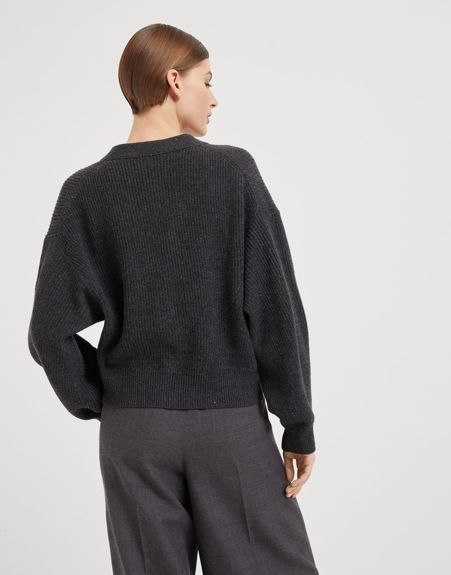 Cashmere and wool cardigan (242MBM756906C504) for Woman | Brunello ...