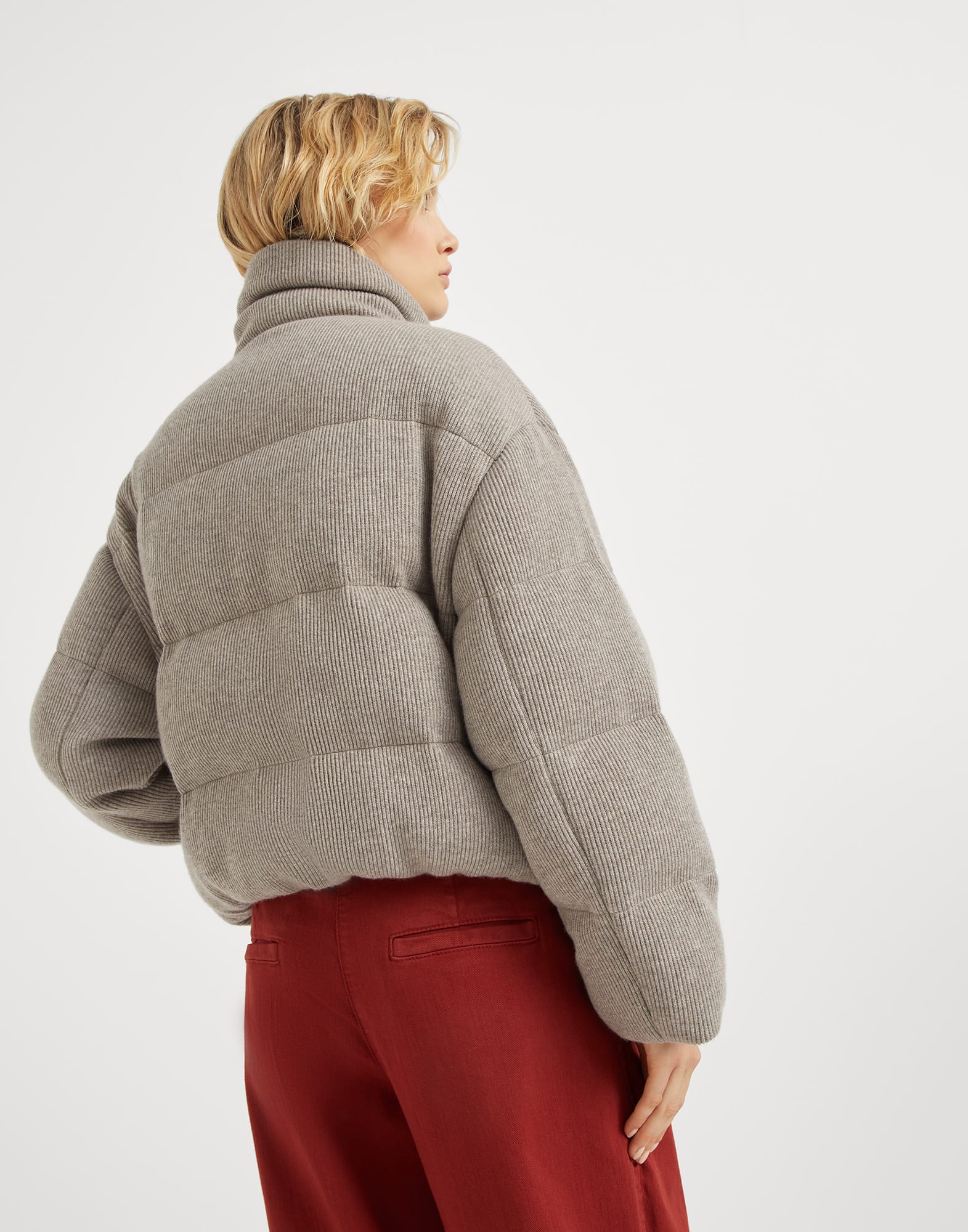 Knit down coat (242M012T7924C9729) for Woman | Brunello Cucinelli