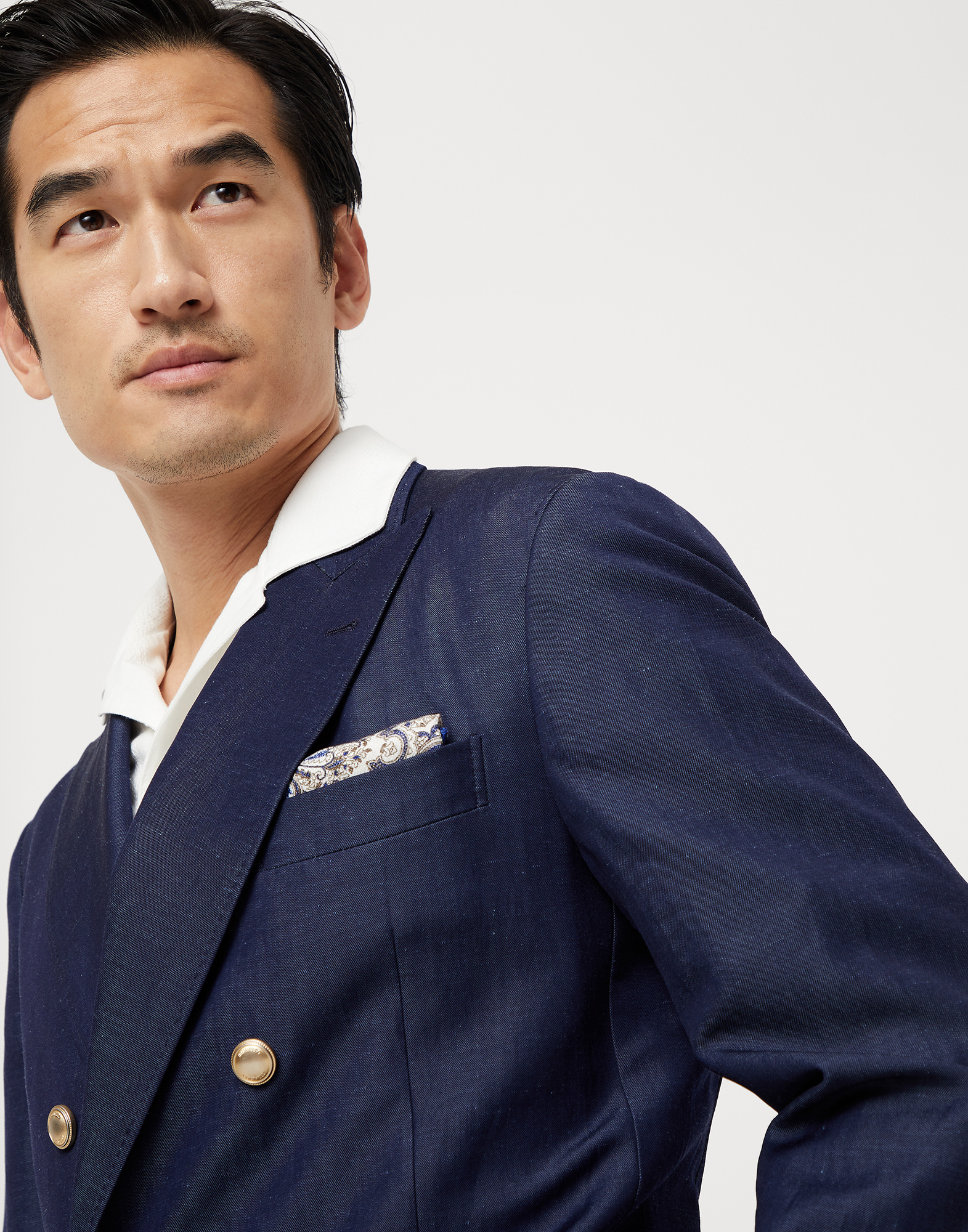 Double-face pocket square (241MR8720091CEY6601) for Man | Brunello ...